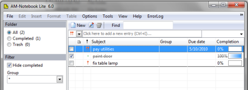 AM-Notebook is an All-in-One life organizing utility